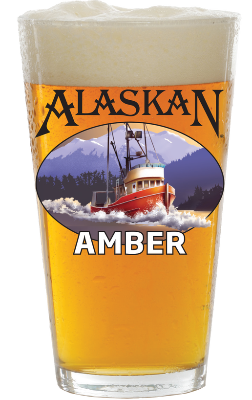 Pint - Amber Ale Classic Label Pint Glass | Alaskan Brewing Co.